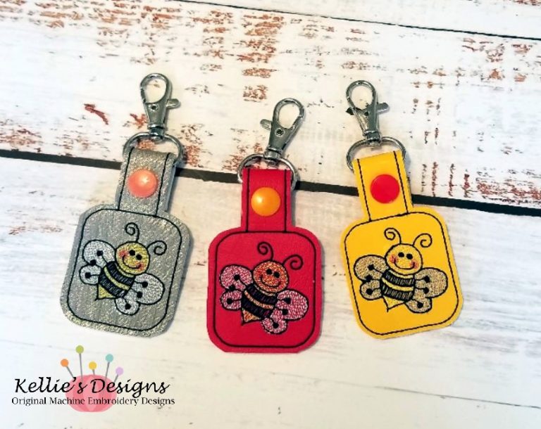 Bee Happy Snap Tab – Kellie's Designs