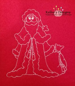 Redwork Antique Santa – Kellie's Designs