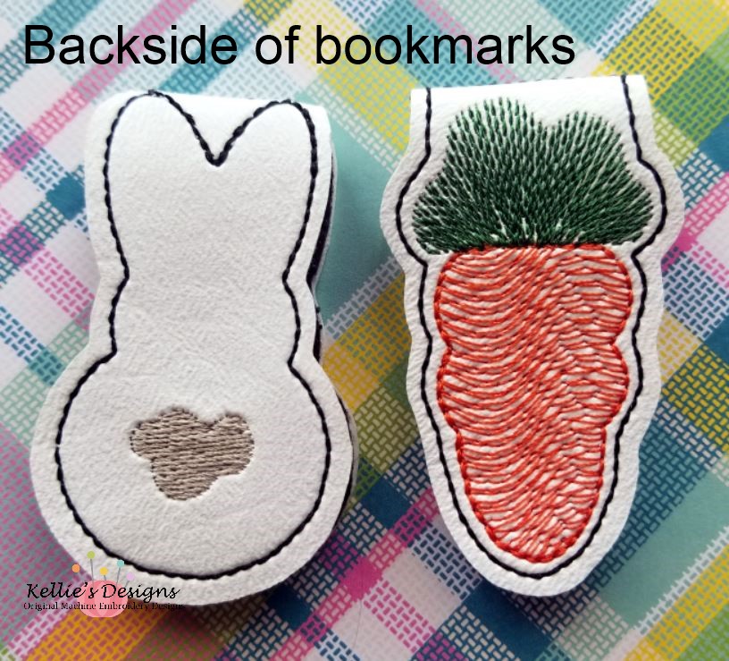 Bunny and Carrot Fold Over Bookmark Tutorial – Kellie's Designs